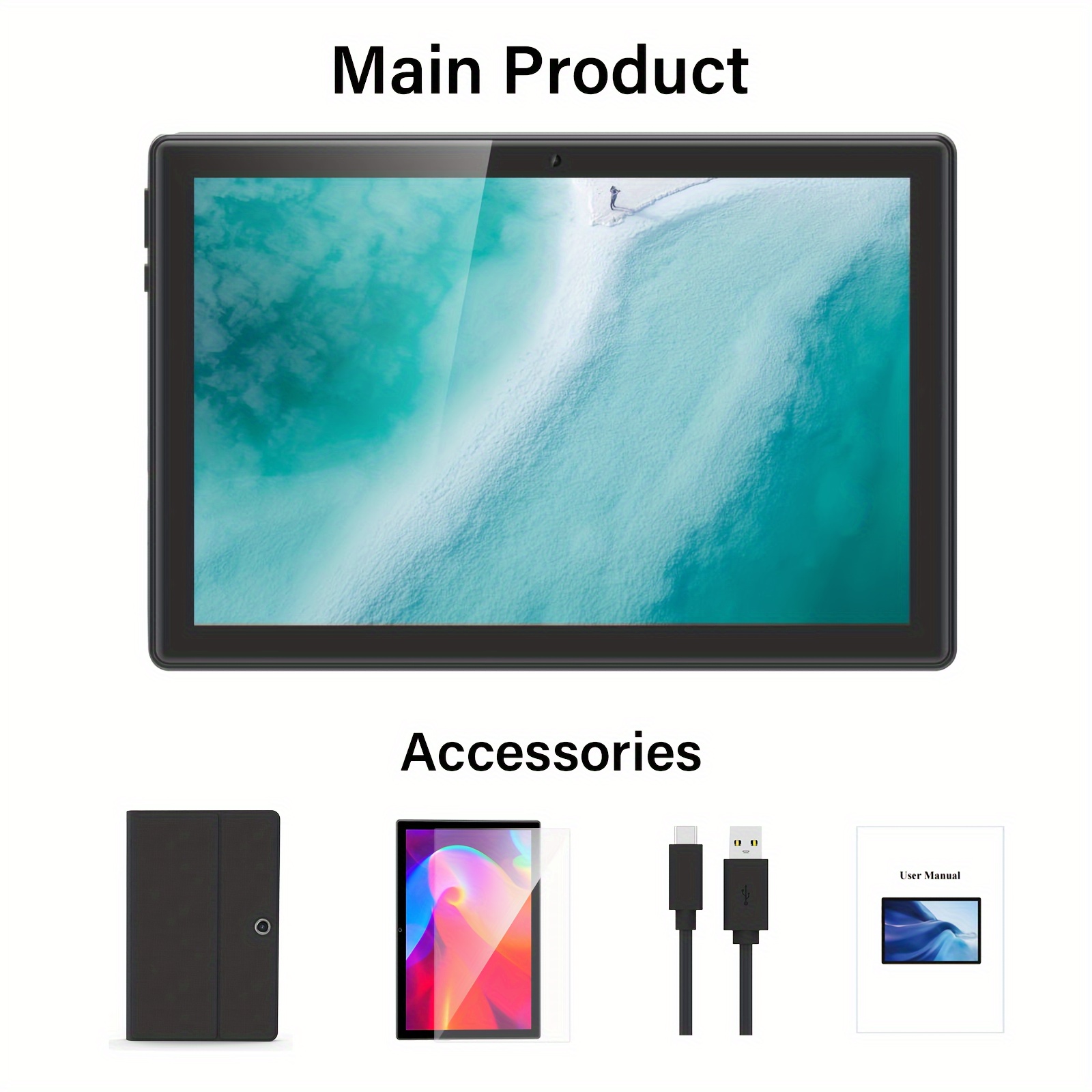 Android Tablet, 25.65 Cm Tablet, 8(4+4)GB+64GB, 1TB Expandable Android ...